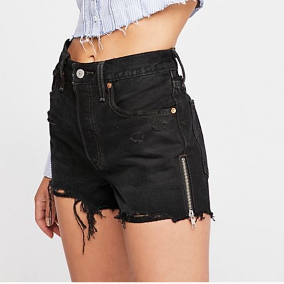 Levi's | Shorts | Levis 5s Zip Your Lip High Waisted Denim Short | Poshmark